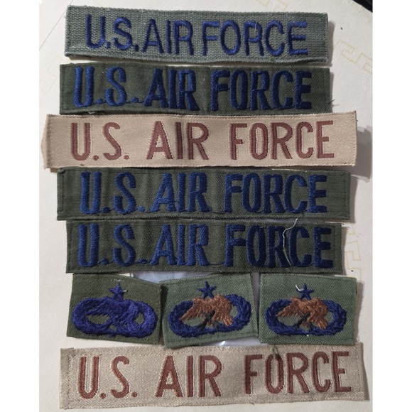 Other | Us Air Force Uniform Patches Lot Name Tapes Rank Insignia ...